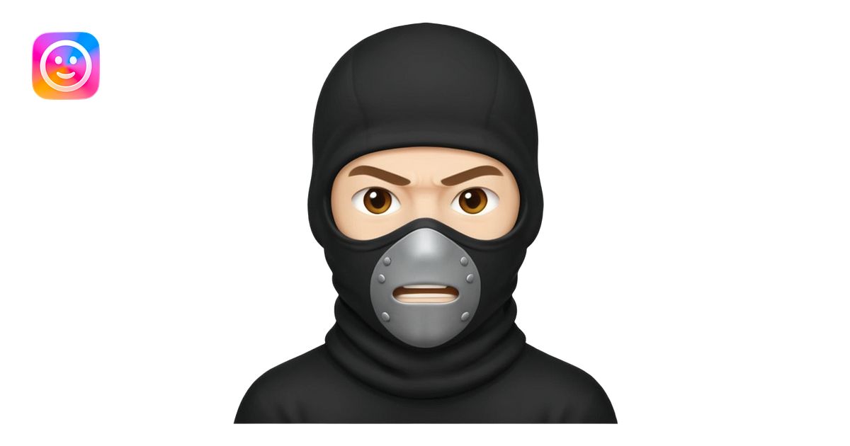 angry man in balaclava emoji | AI Emoji Generator