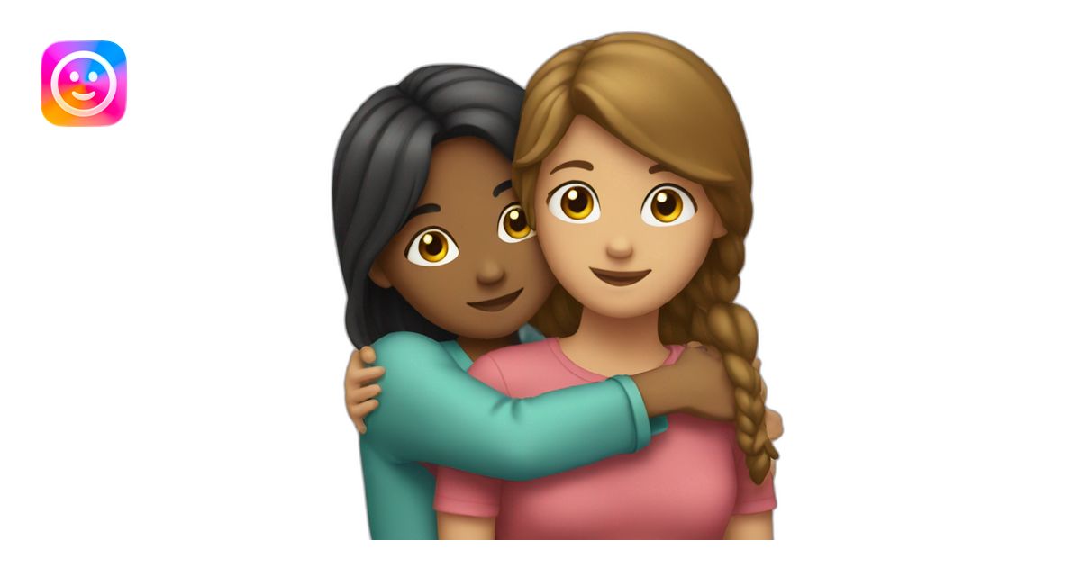 girls hugging emoji | AI Emoji Generator