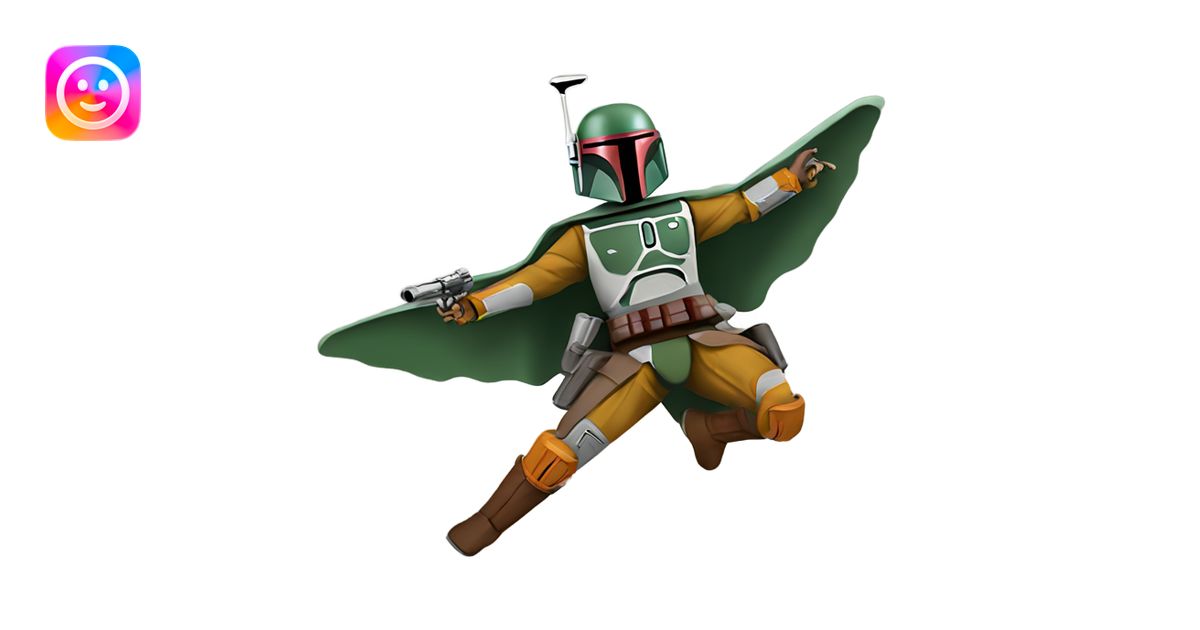 boba fett flying emoji | AI Emoji Generator
