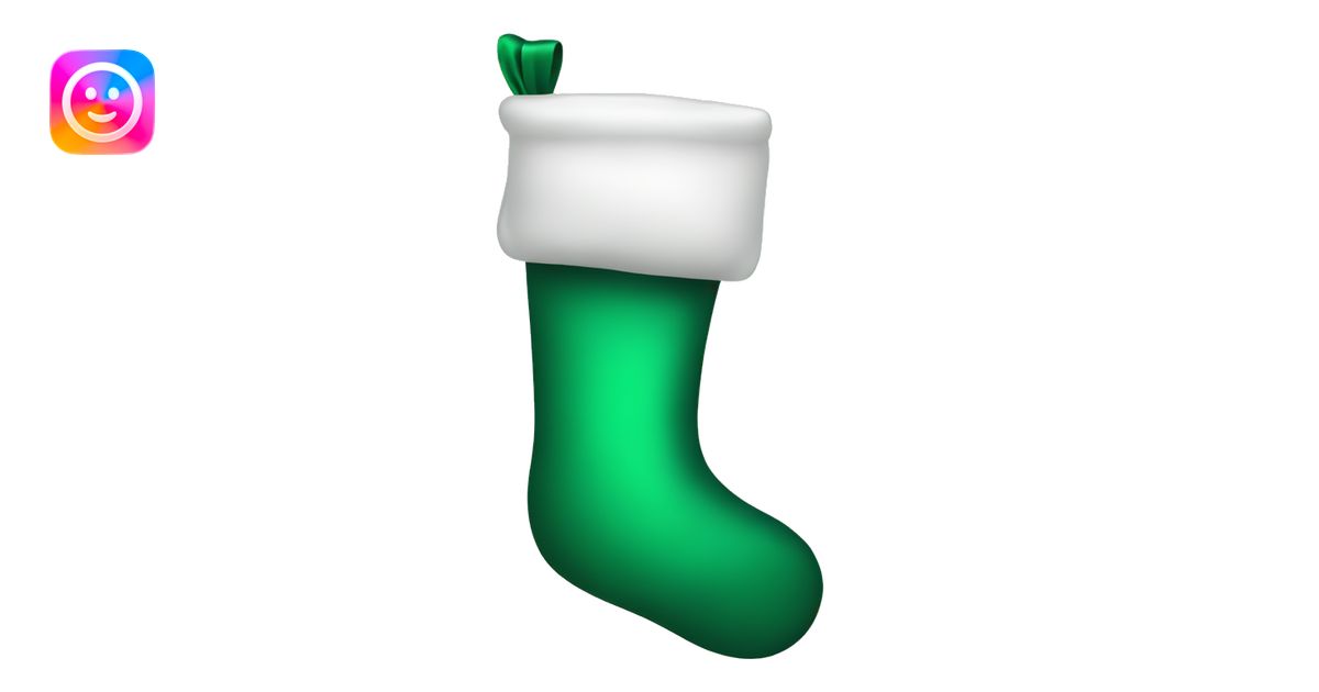 plain emerald green christmas stocking emoji | AI Emoji Generator