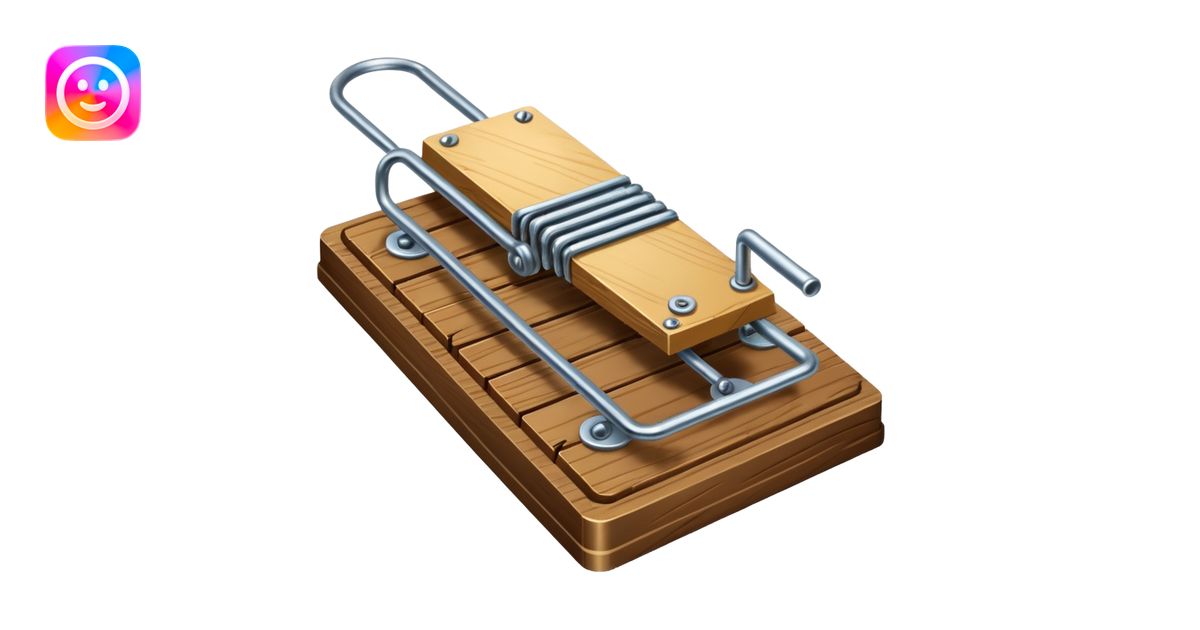 Classic Mouse trap emoji | AI Emoji Generator