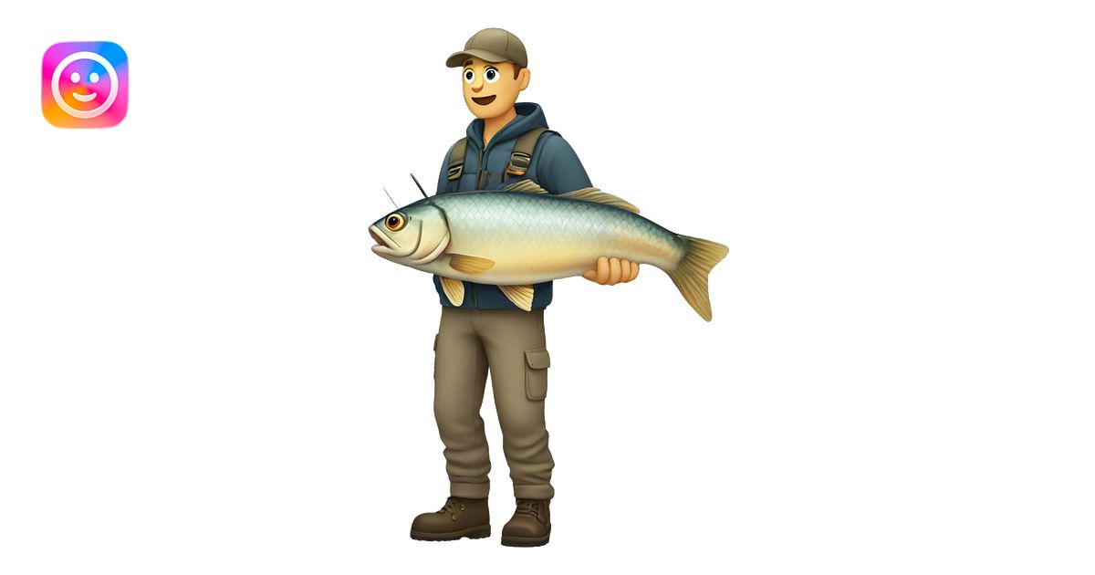 Fish fishing emoji | AI Emoji Generator