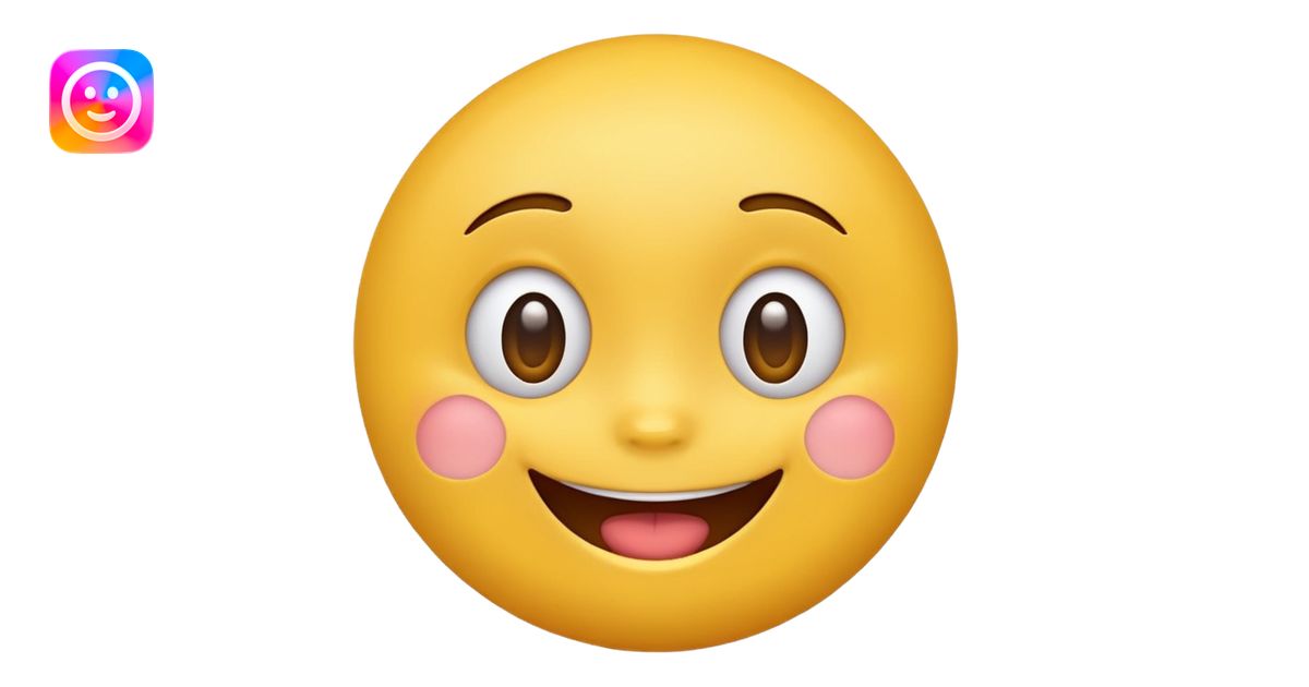 emoji yellow cute face smiling emoji | AI Emoji Generator