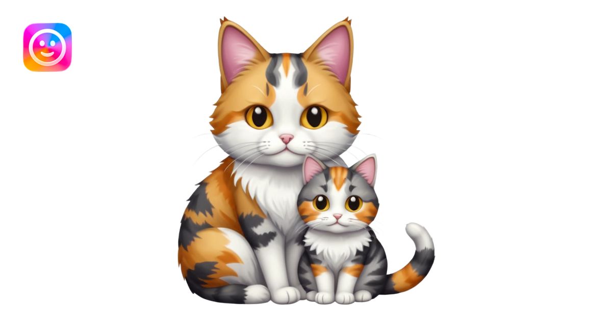 full body colourful light patched calico + white tabby cat cuddling a ...
