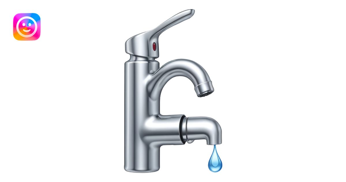 a faucet with a water droplet at the end emoji | AI Emoji Generator