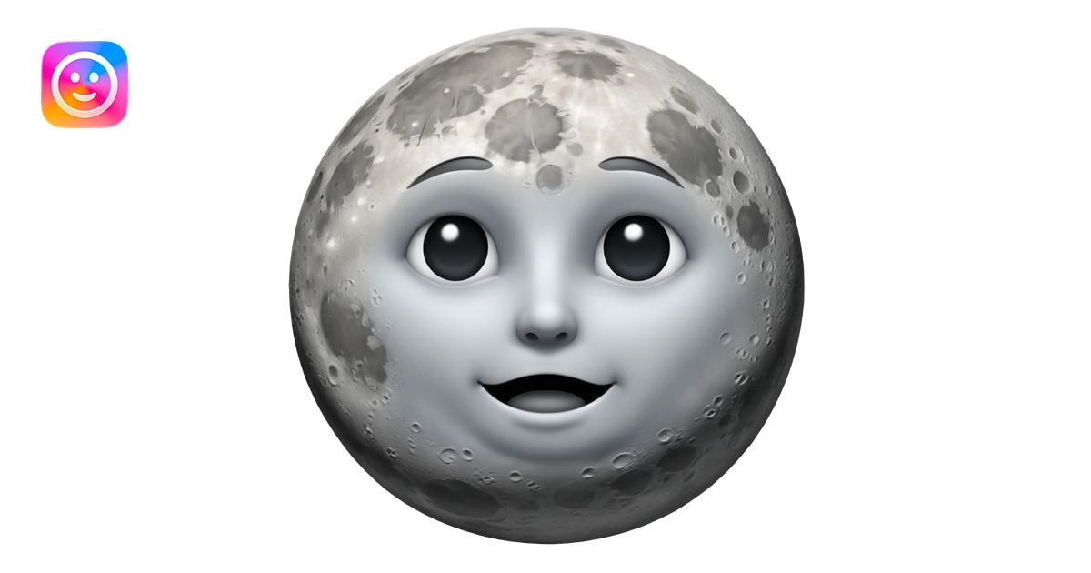Real moon does not have eyes or mouse emoji | AI Emoji Generator