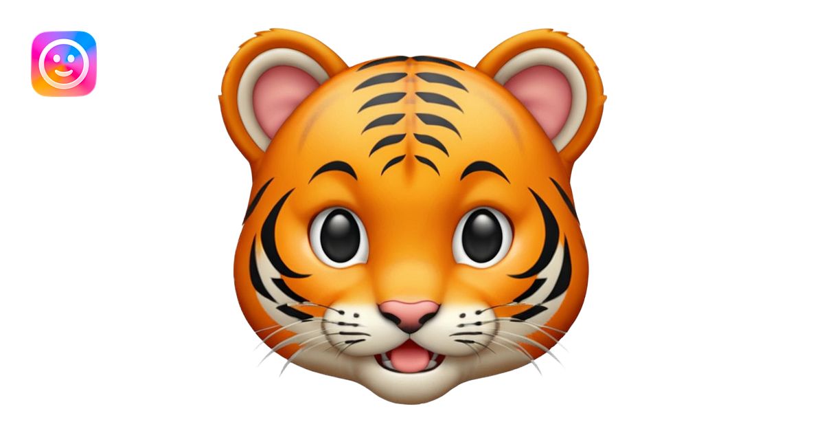 Tiger mewing emoji | AI Emoji Generator