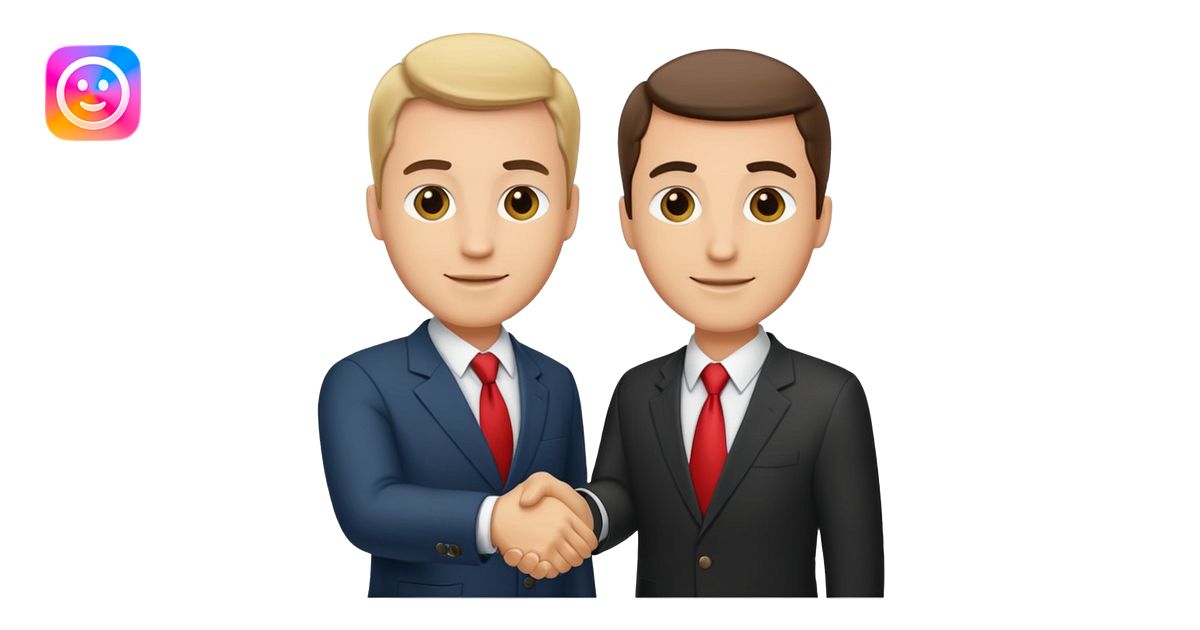 Two businessmen shaking hands emoji | AI Emoji Generator