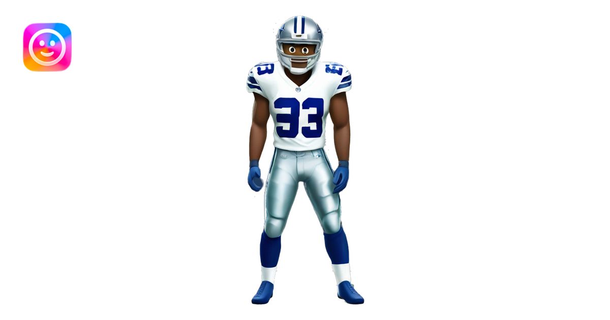 NFL football player, Dallas cowboys, in the end zone emoji | AI Emoji ...