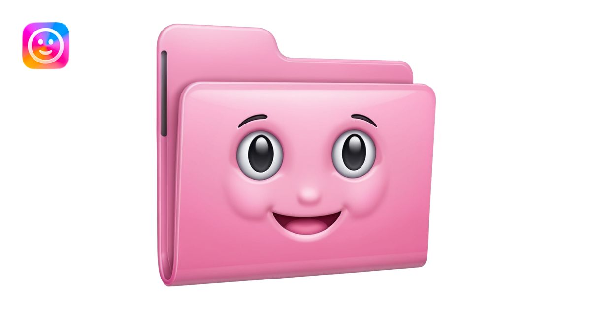 Empty Pink folder emoji emoji | AI Emoji Generator