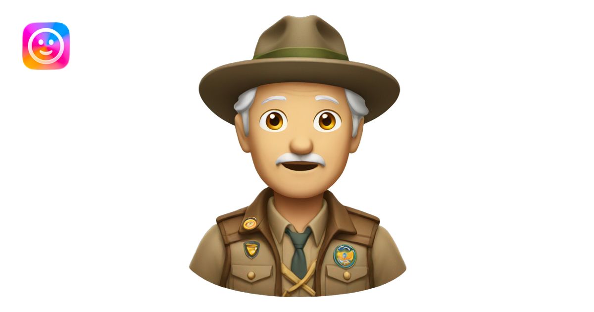 old man scout with hat emoji | AI Emoji Generator