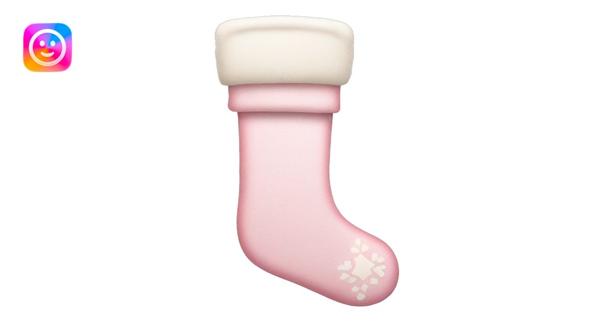 light pink Christmas stocking emoji | AI Emoji Generator