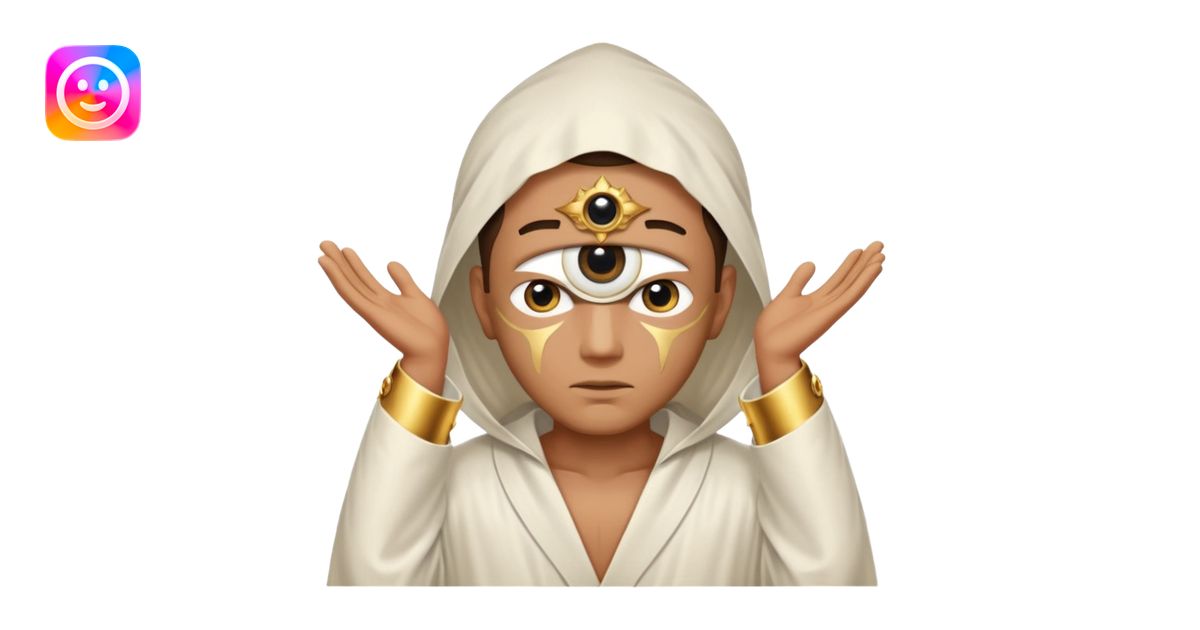 eye of hoeus witha guy dising from the eye emoji | AI Emoji Generator