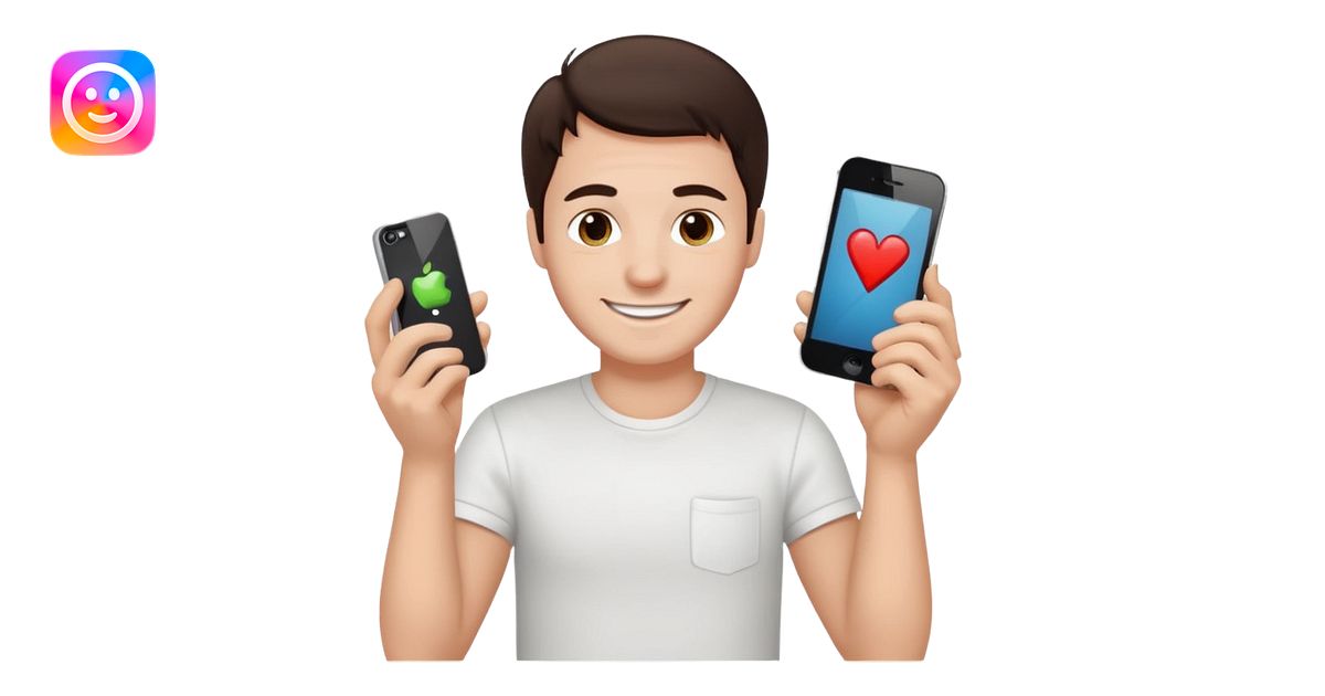 make a white guy with dark brown hair repairing an iphone happy, with a ...