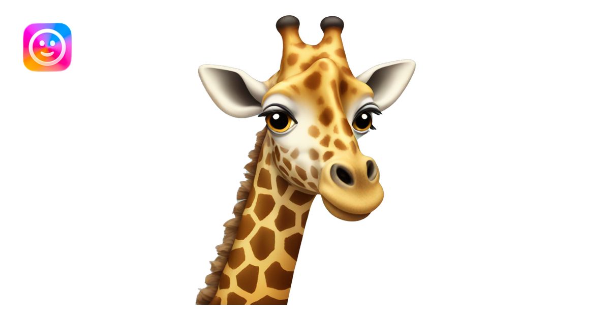 Giraffe with poop on its head emoji | AI Emoji Generator