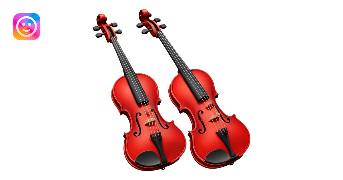 red violins emoji | AI Emoji Generator