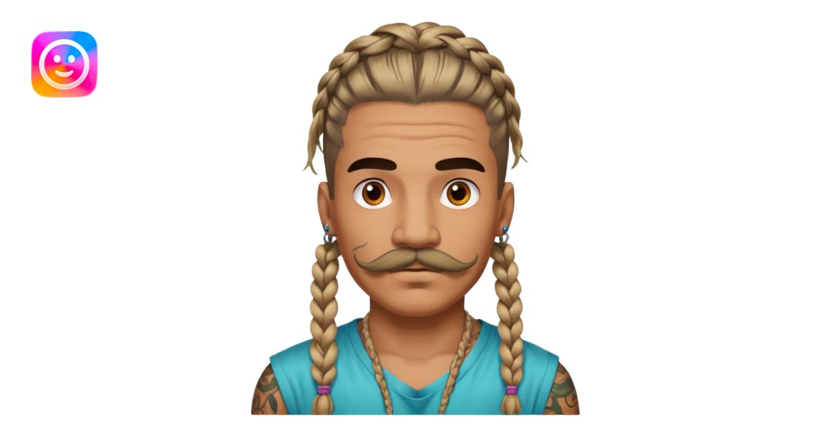 big lose braids starting from the top sides of the head man with ...