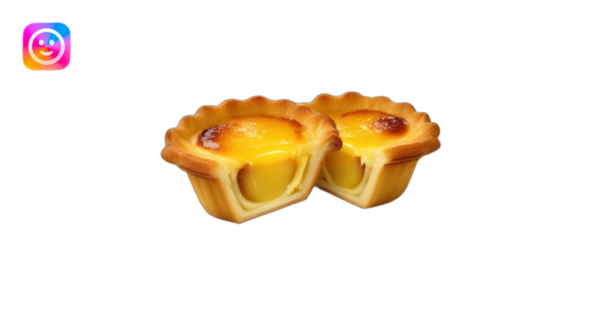 Portuguese Egg Tarts emoji | AI Emoji Generator