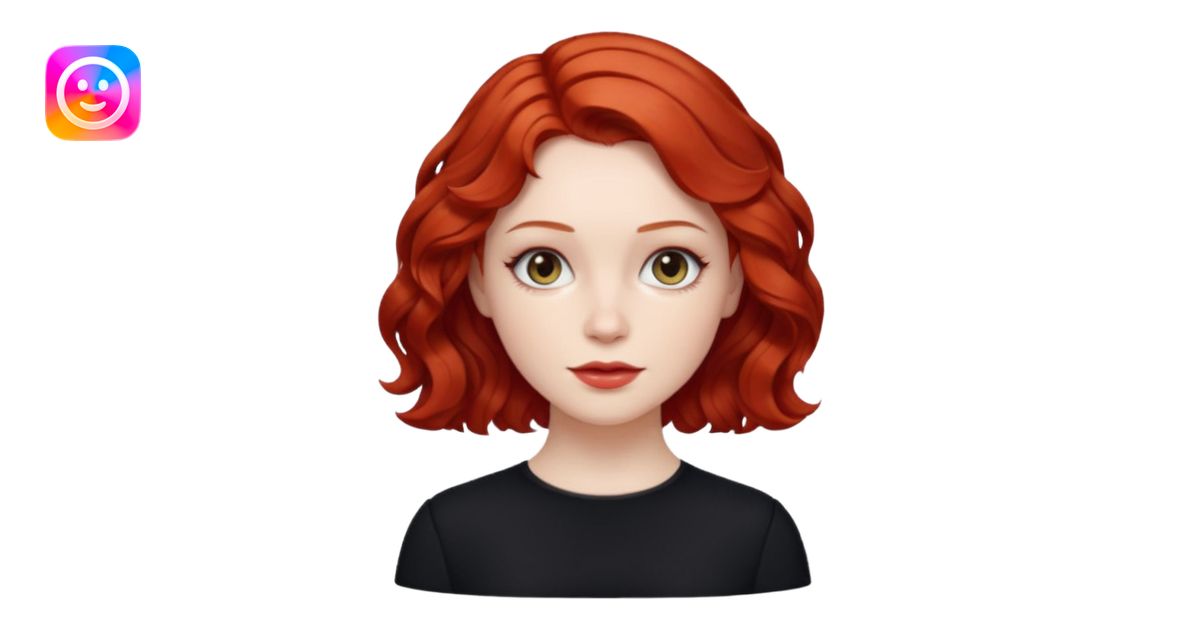 Julia Grant from Summer of Fear with short red wavy hair, black outfit ...