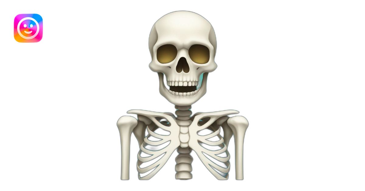 Skeleton in sea emoji | AI Emoji Generator