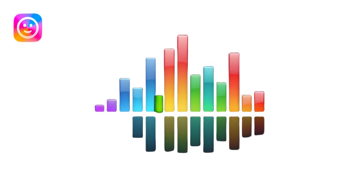 audio spectrum, the spectrum is black emoji | AI Emoji Generator