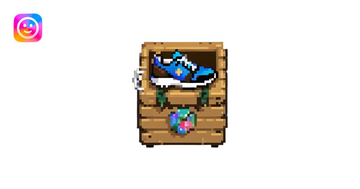 2d power up crate with a running shoe symbol for speed boost ...