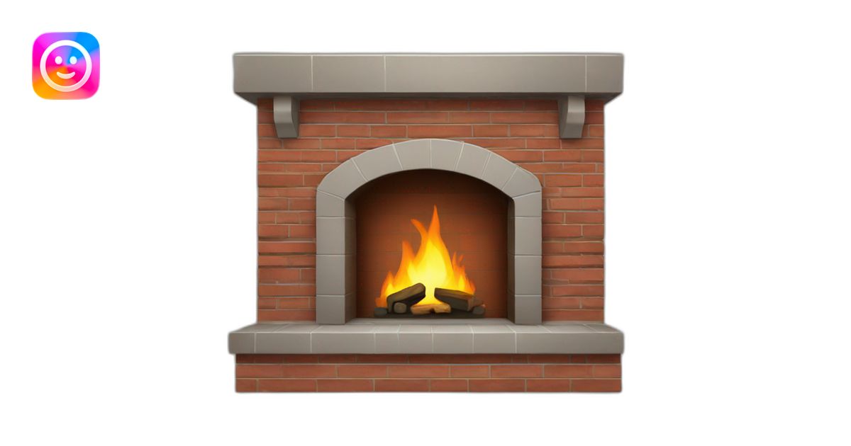 Brick Fireplace emoji | AI Emoji Generator