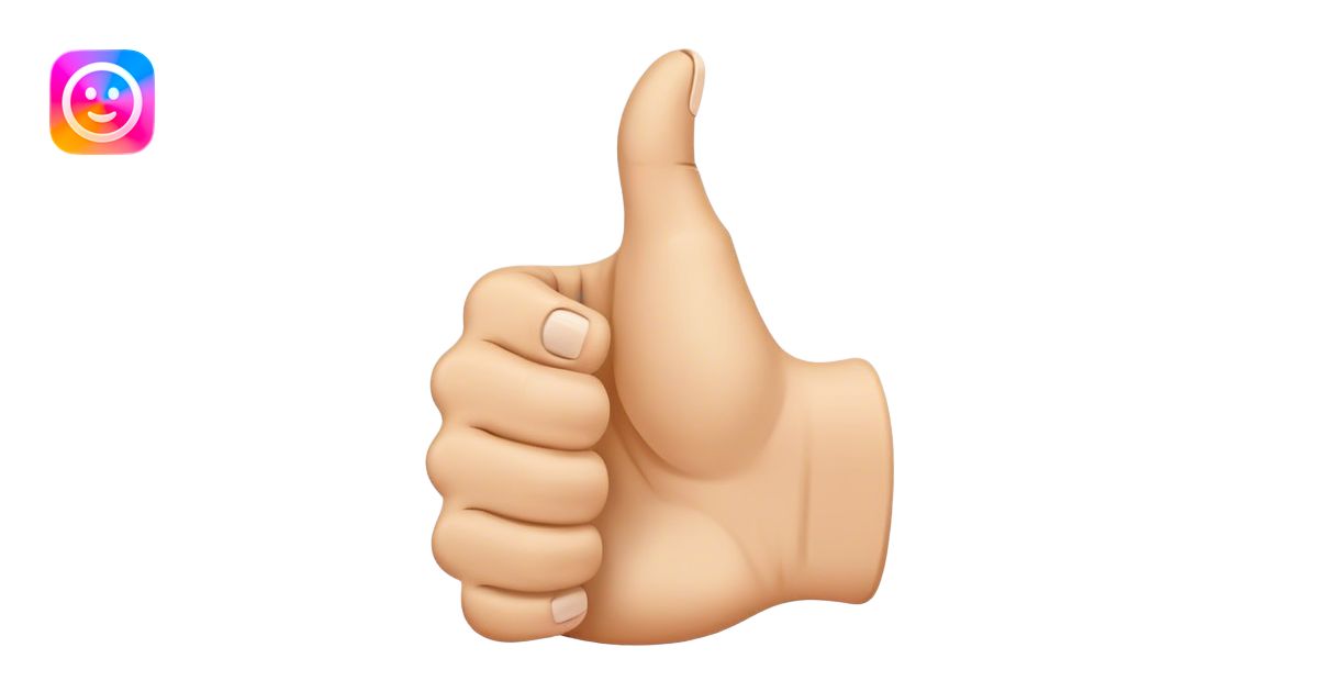 Thumbs up with missing thumb emoji | AI Emoji Generator