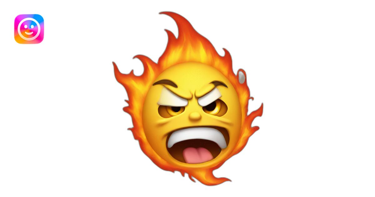 angry emoji spitting fire emoji | AI Emoji Generator