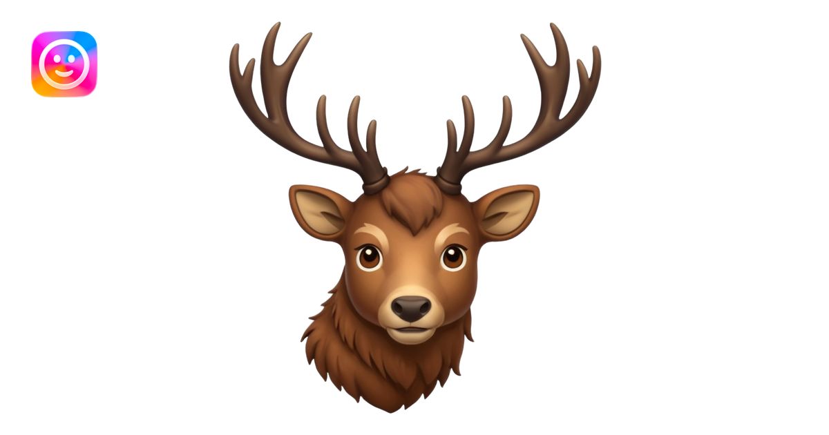 Stag facing right emoji | AI Emoji Generator