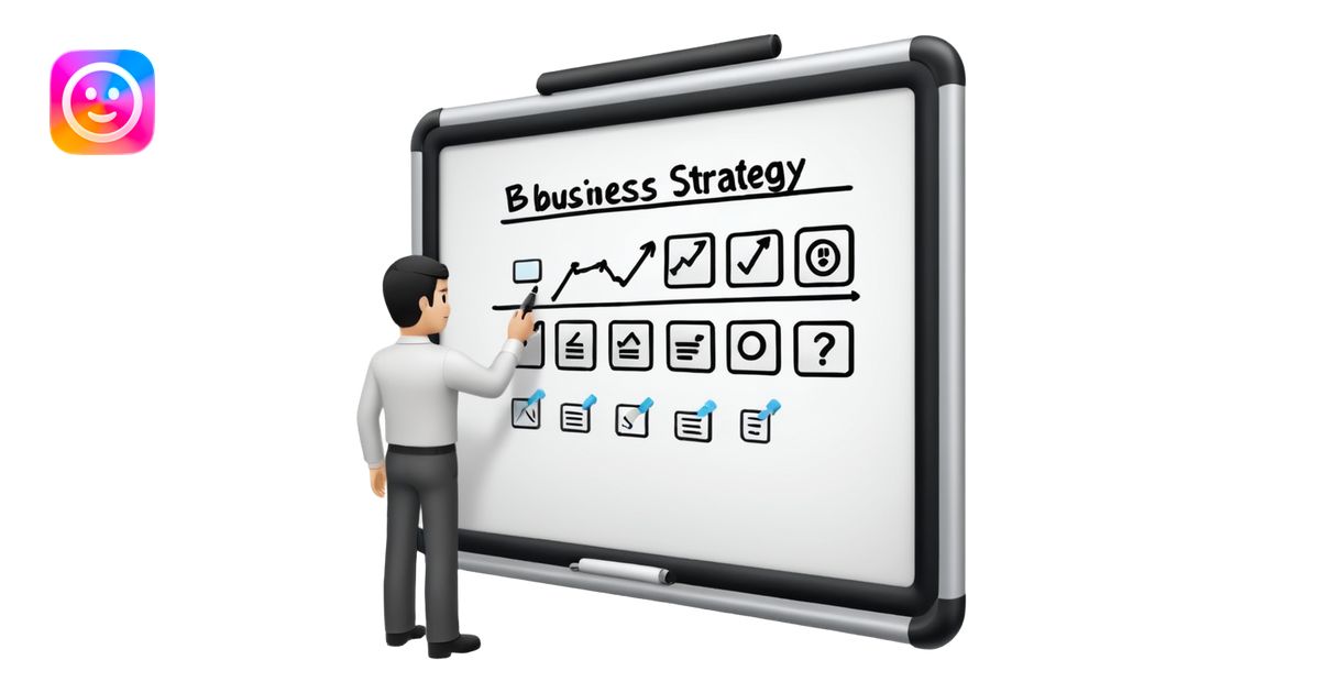 business strategy bord white emoji | AI Emoji Generator