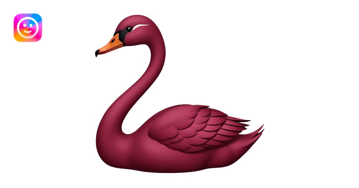 Maroon swan emoji | AI Emoji Generator