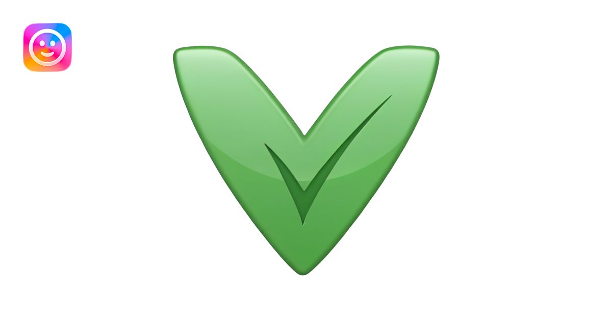 Green check mark no background emoji | AI Emoji Generator