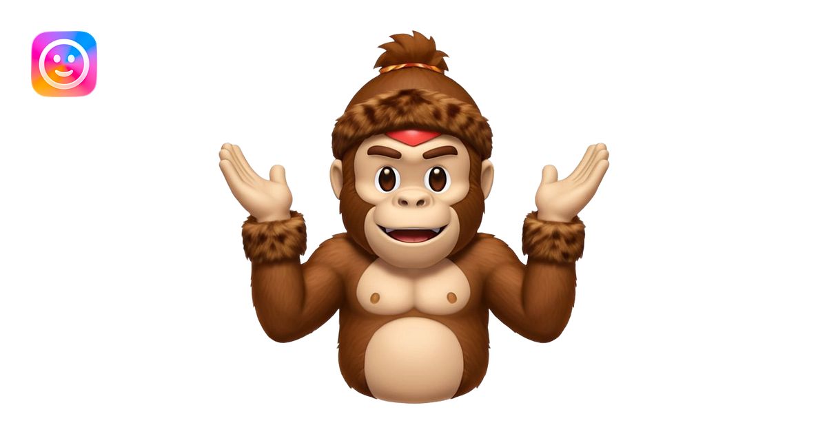 donkey kong making 👌 emoji | AI Emoji Generator