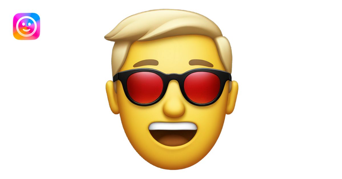 Flushed faced emoji peeking with sunglasses emoji | AI Emoji Generator