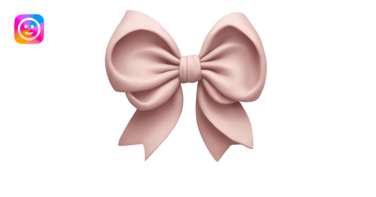 bow beige dusty pink emoji | AI Emoji Generator
