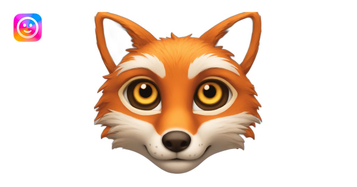fox eyes hearts emoji | AI Emoji Generator