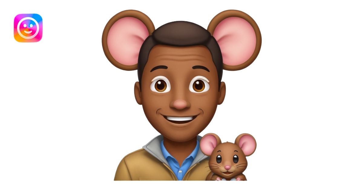 black man with mouse ears emoji | AI Emoji Generator