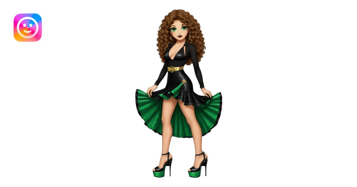 green eyes brown long curly hair woman, cartel boss with 7 inch ...