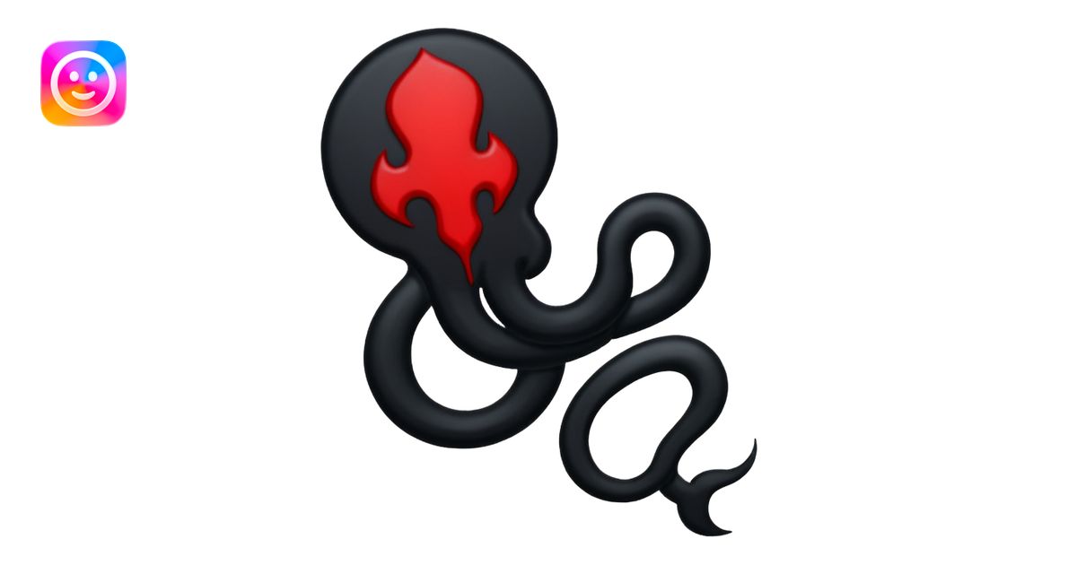 iOS sticker, dark mark, black shape, red dot, minimal emoji | AI Emoji ...