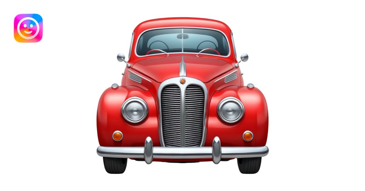 Illustrate a classic vintage car with chrome details & round headlights ...