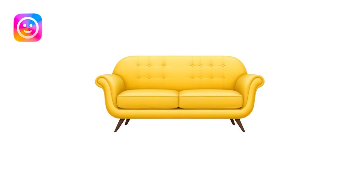 yellow basic sofa emoji | AI Emoji Generator