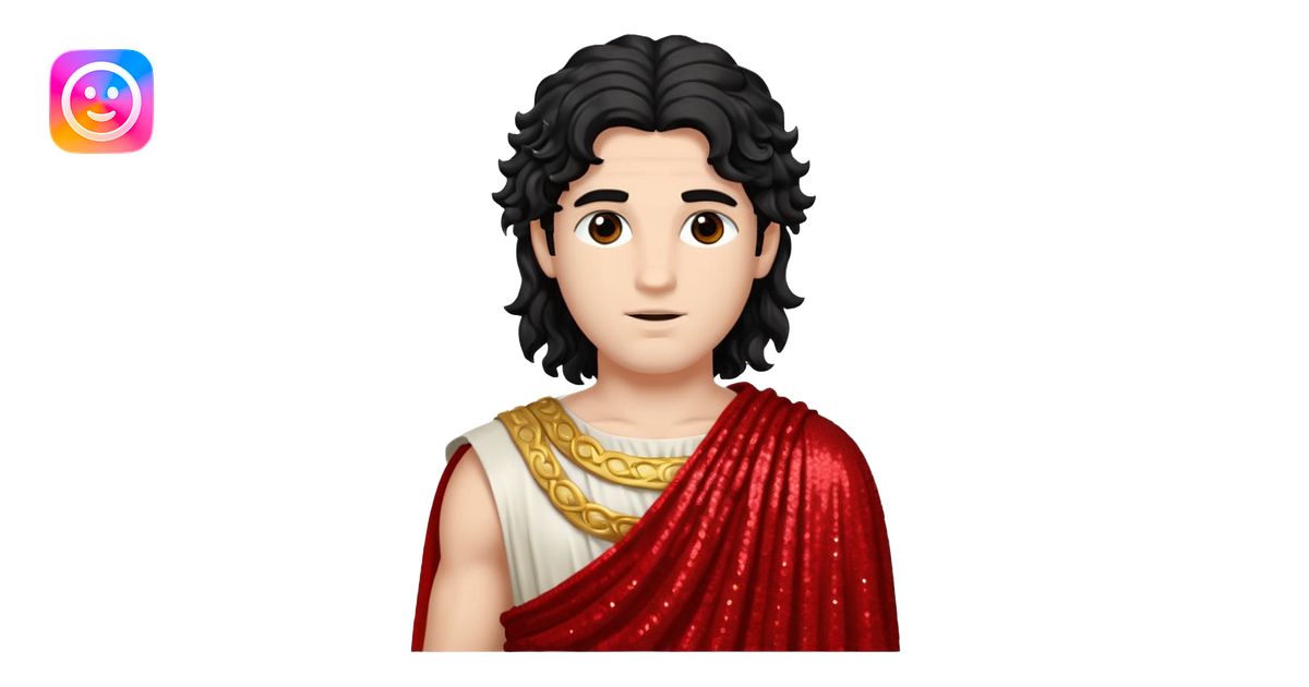 Adonis, God of Beauty from Roman Deities with long black wavy hair, red ...