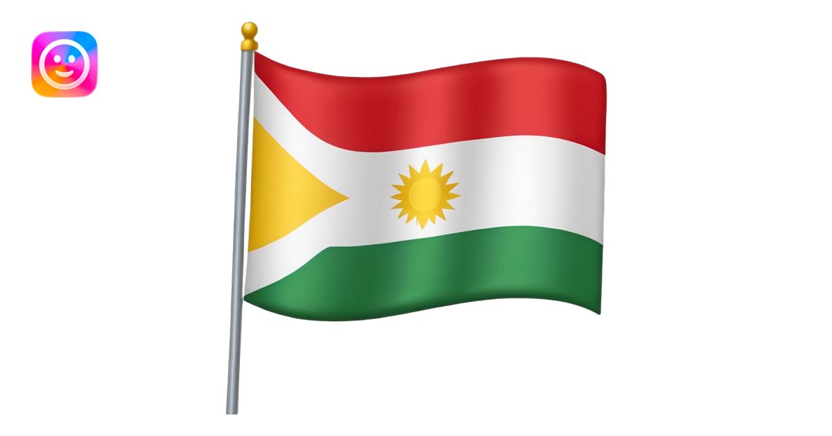 Kurdistan flag emoji | AI Emoji Generator