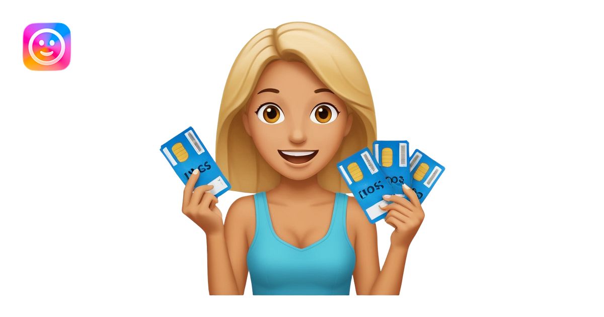 excited woman holding tickets emoji | AI Emoji Generator