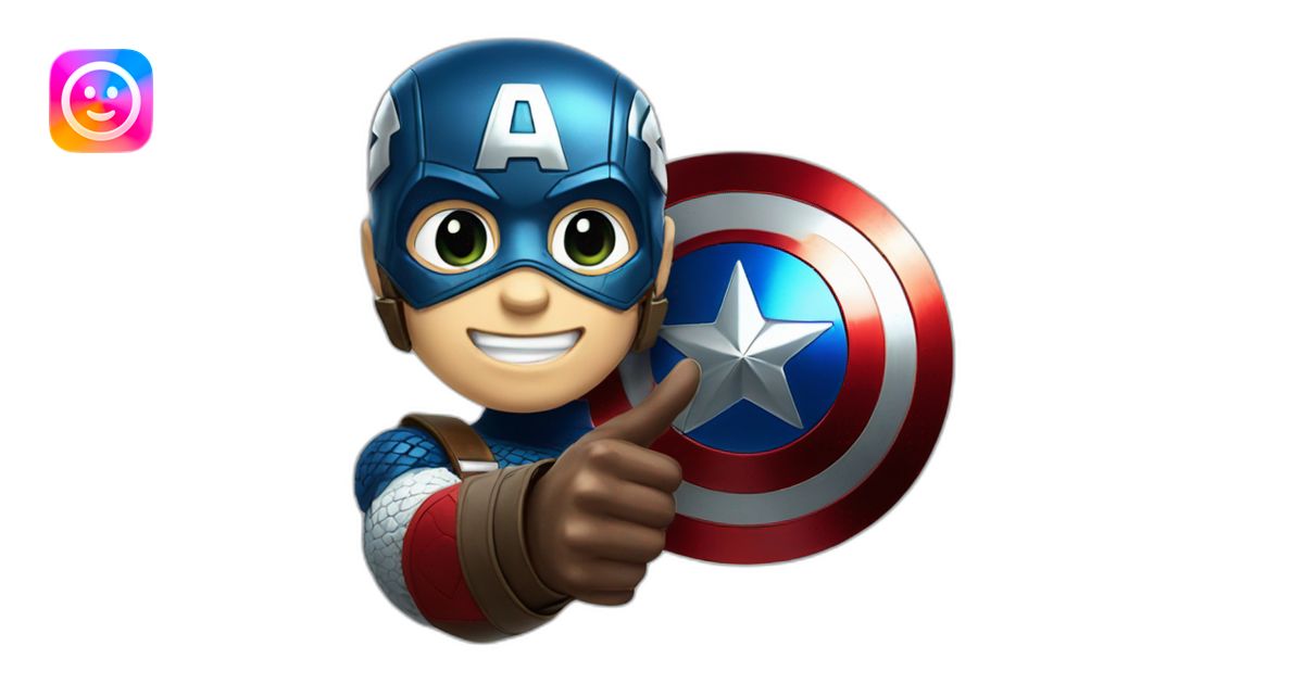 Captain america thumbs up emoji | AI Emoji Generator