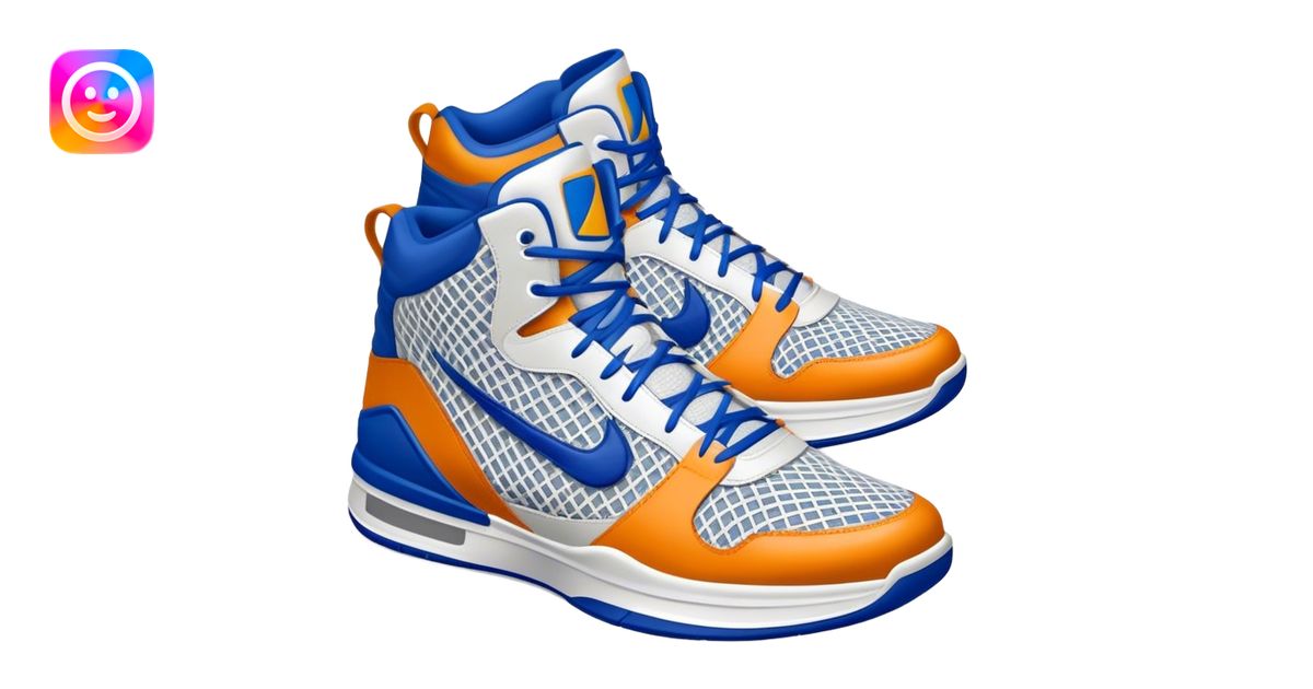 Cinematic Realistic image of a pair of basketball sneakers featuring ...
