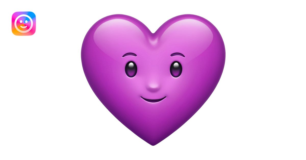 Coeur violet emoji | AI Emoji Generator
