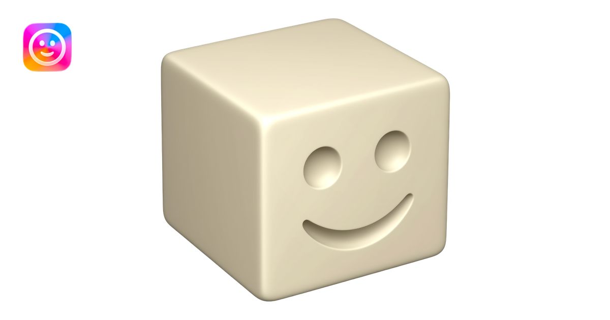 Tofu with a smiling face emoji | AI Emoji Generator