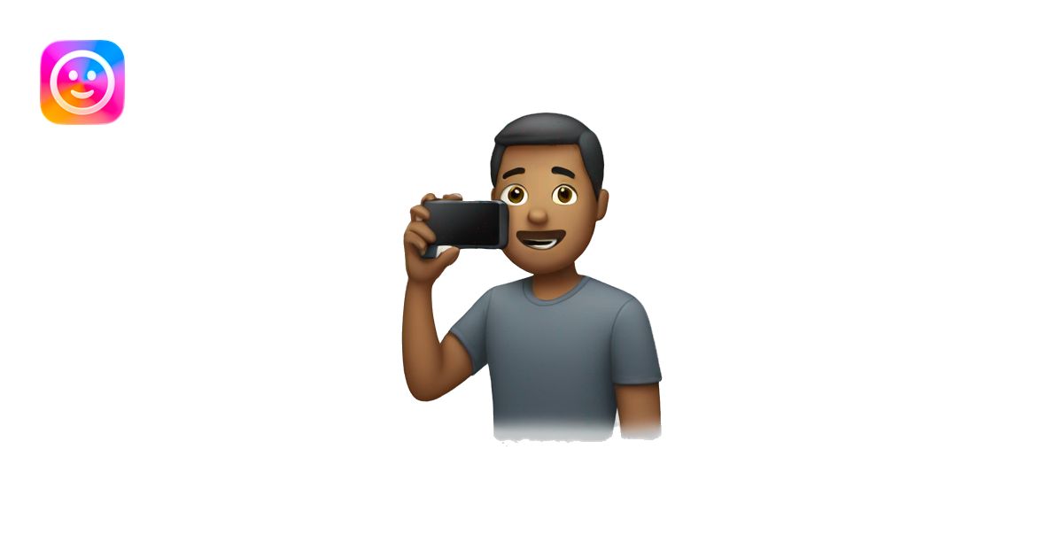 man recording with phone camera emoji | AI Emoji Generator